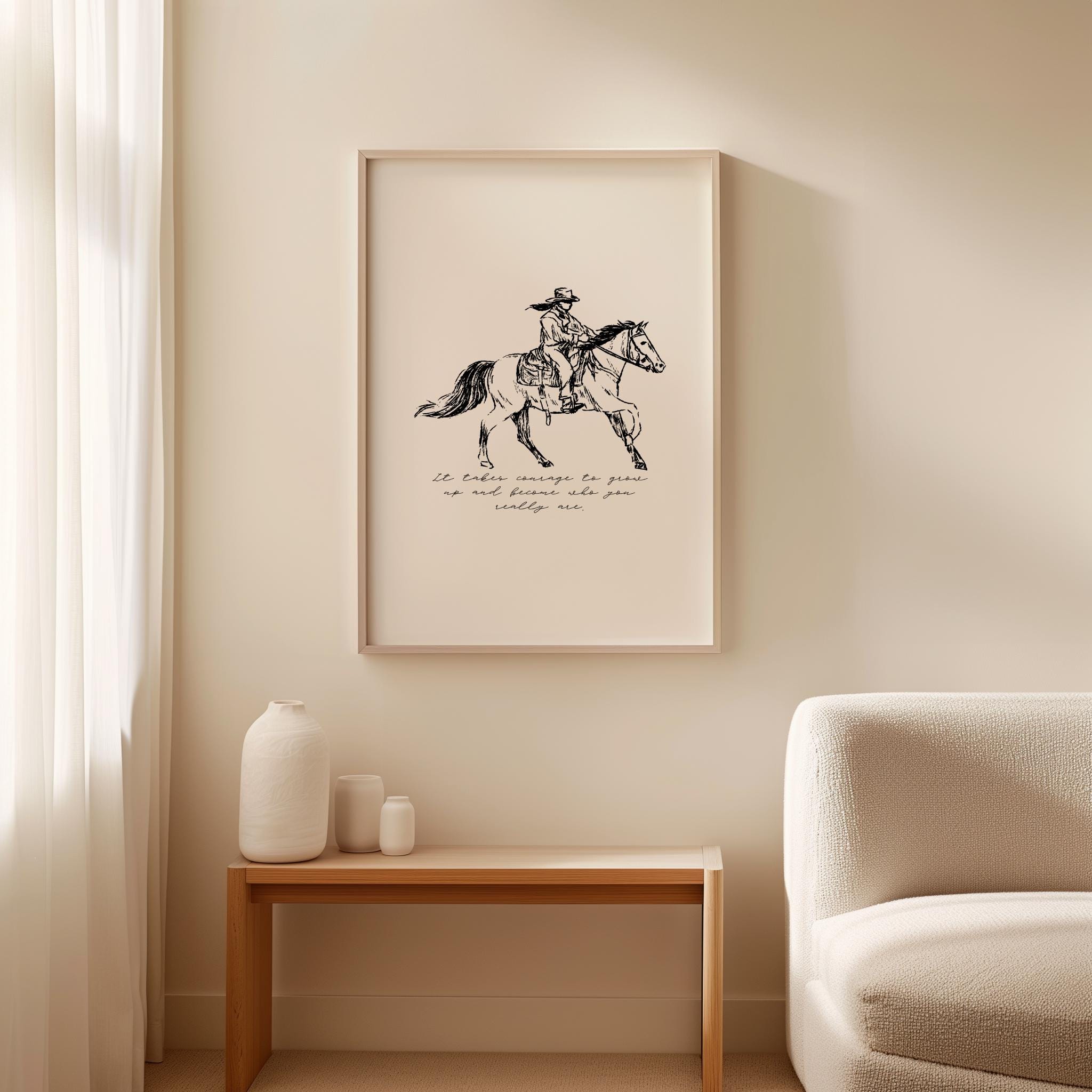 Cowboy Horse Print, Western Gallery Wall Art (digital Download) - Etsy