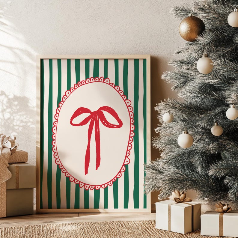 Vintage Christmas Wall Art Whimsical Christmas 3 Piece Wall Art Cozy ...