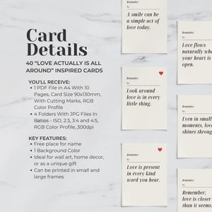 Love Actually Inspired Reminder Cards, Printable Love Notes, Love ...