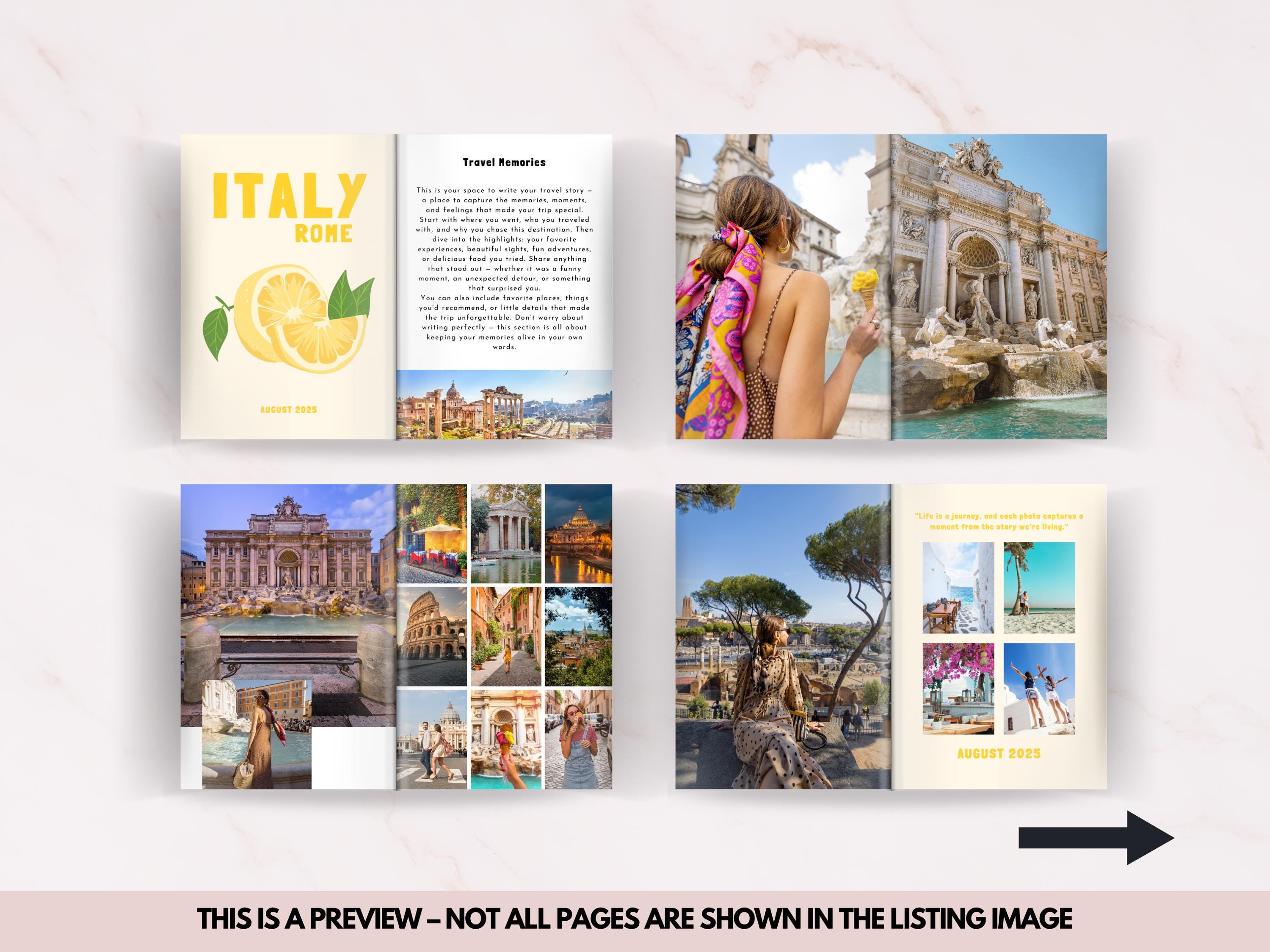 Travel Photobook Template, Custom Travelbook, Photo Album, Travel Photo ...