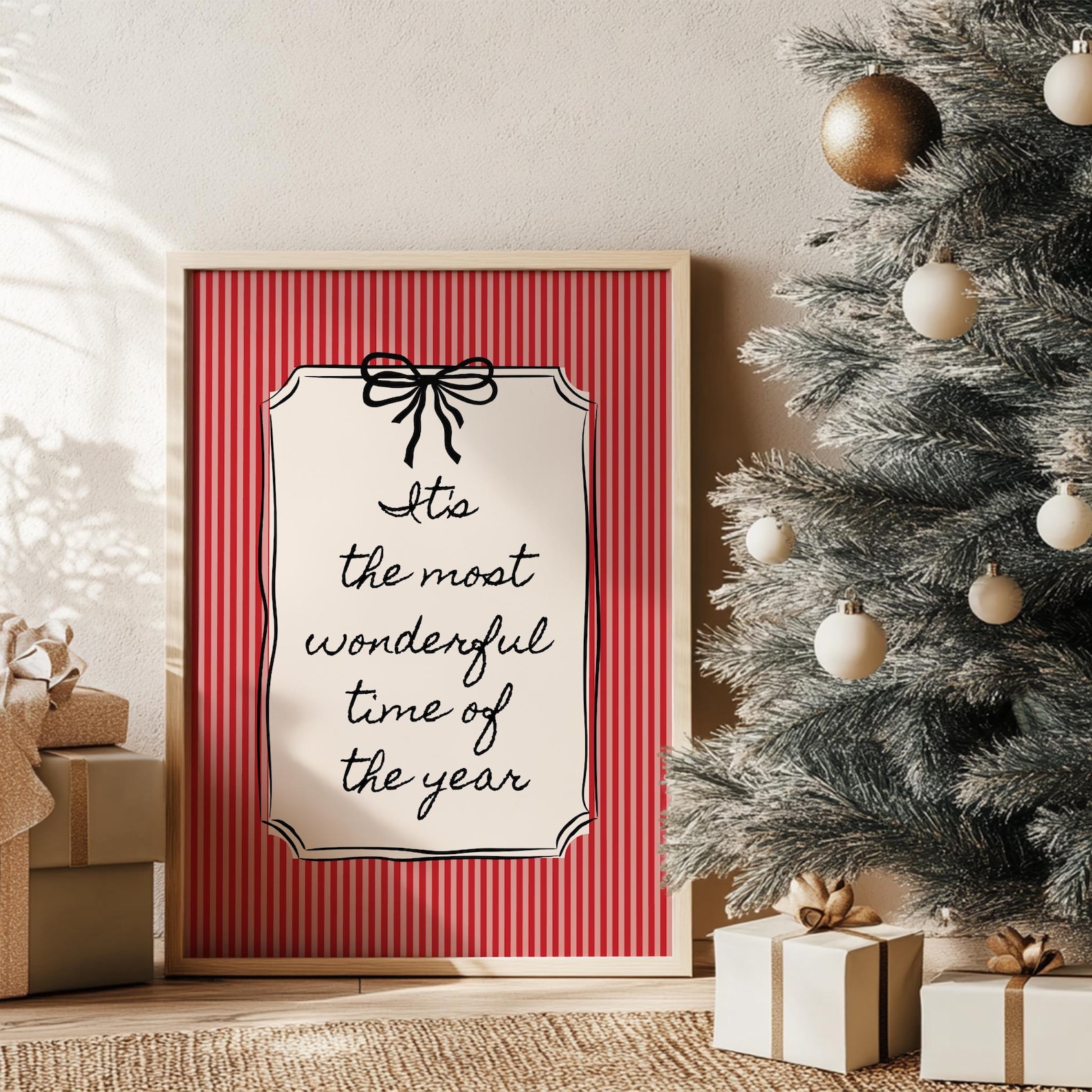 It's the Most Wonderful Time of the Year Print Whimsical Christmas Art ...