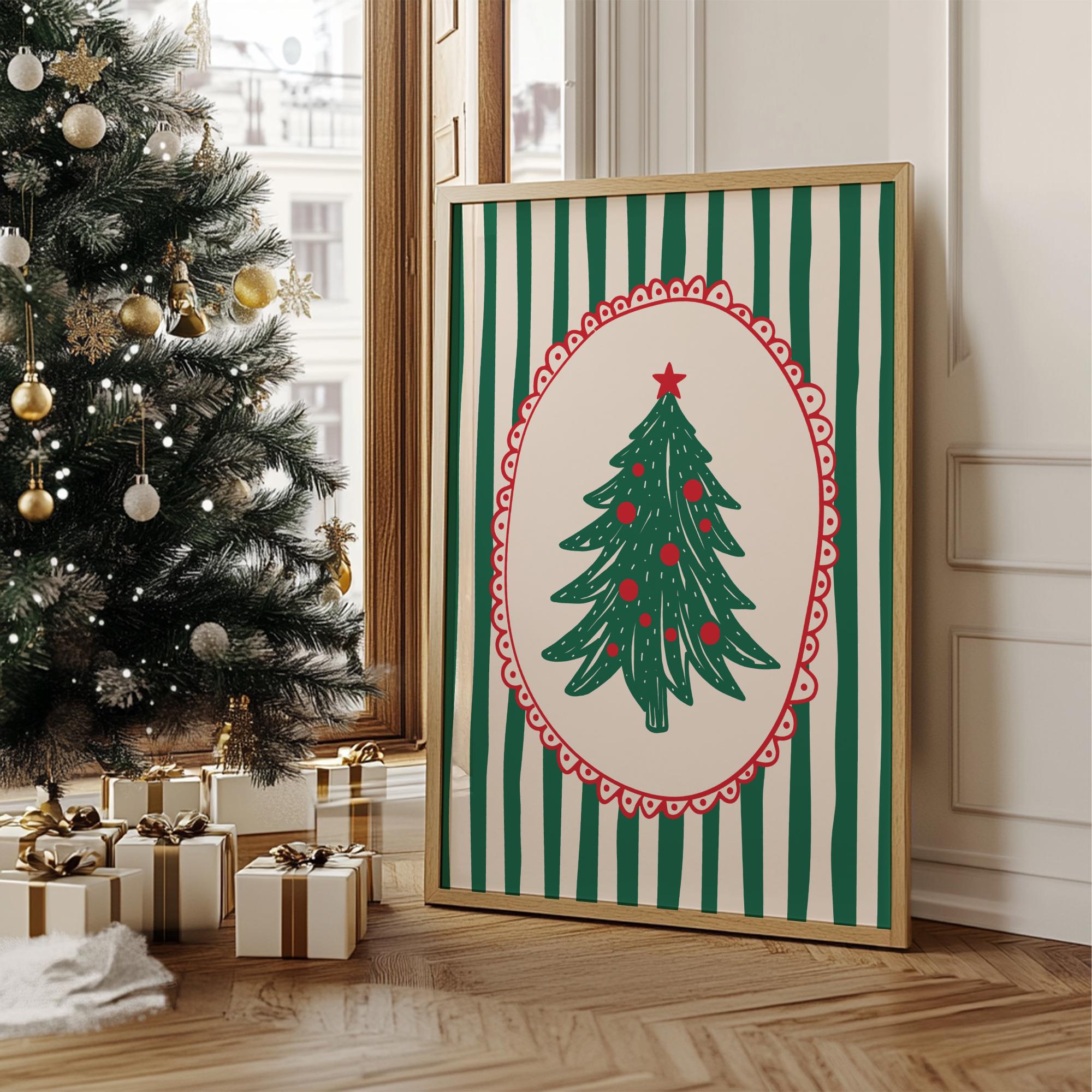 Vintage Christmas Wall Art Whimsical Christmas 3 Piece Wall Art Cozy ...