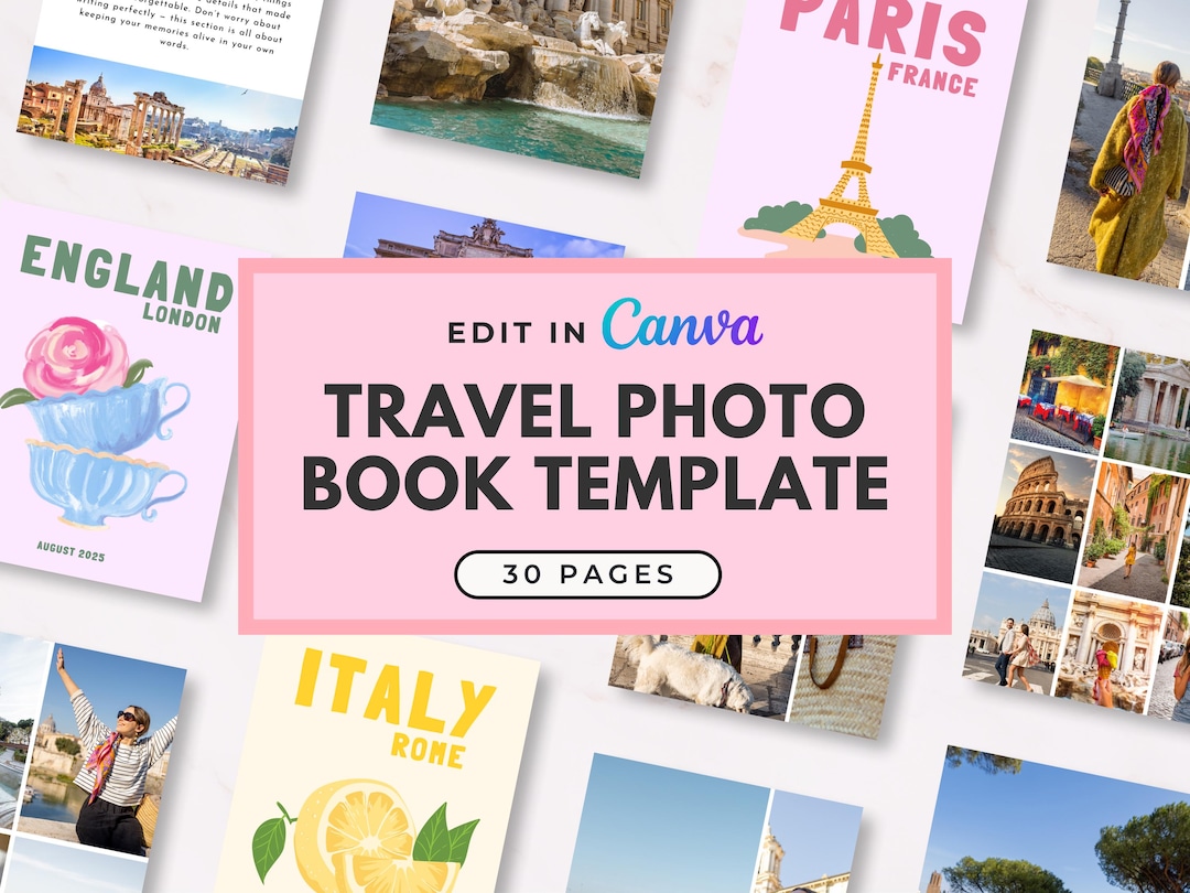 Travel Photobook Template, Custom Travelbook, Photo Album, Travel Photo ...