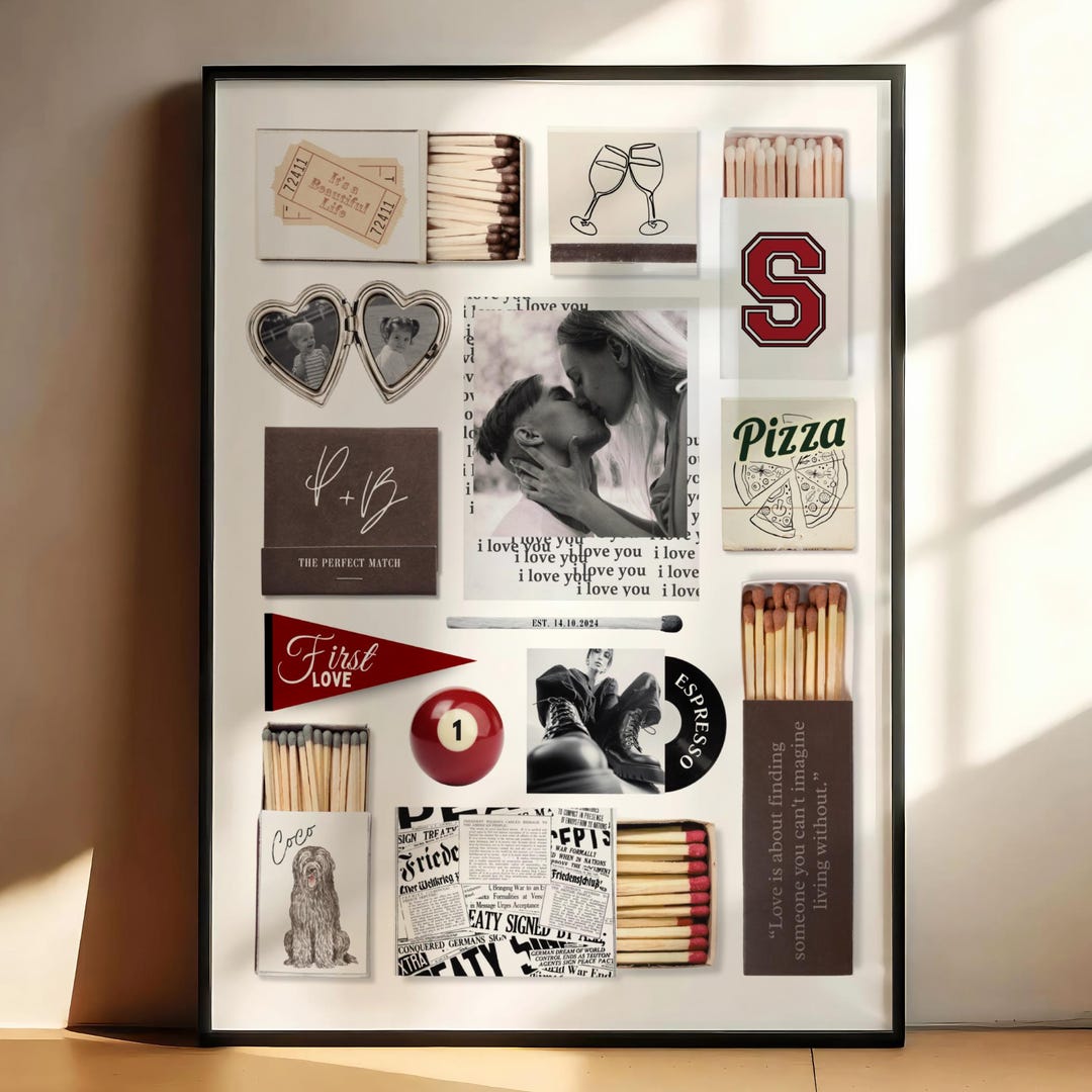 Editable Matchbook Poster Matchbook Print DIY Canva Template Matchbox ...