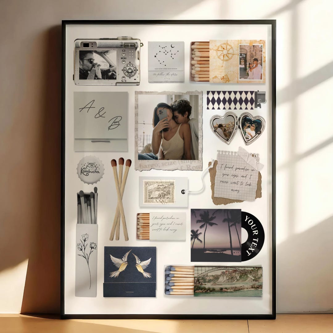 Editable Matchbook Poster Template, Blank Matchbook, Engagement Gift ...