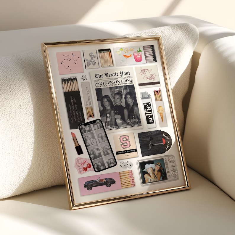 Bestie Gift Matchbox Template Editable Matchbook Art Print DIY Canva ...