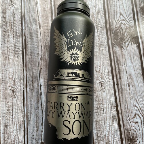 Carry on My Wayward Son Sam and Dean Winchester Laser Engraved - Etsy