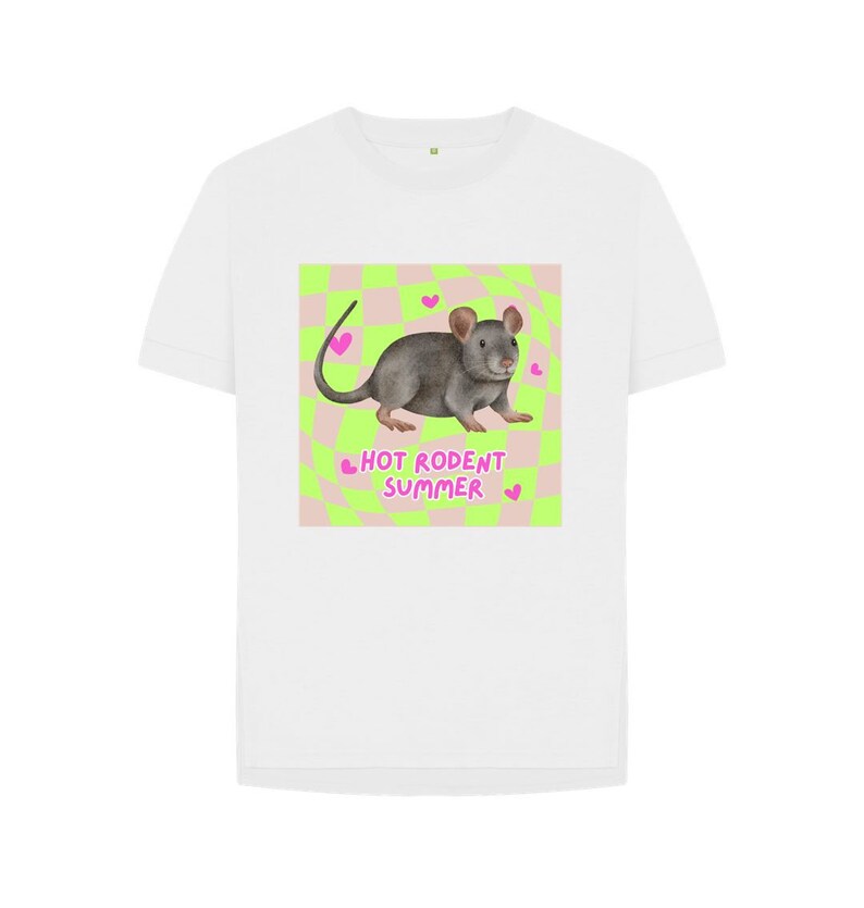 Hot Rodent Summer T-shirt Quirky Rat T-shirt, Organic Cotton Vegan ...