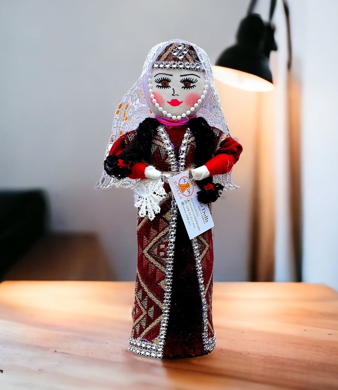 Armenian Goddess Astghik Doll in Traditional Red Costume With Wedding ...