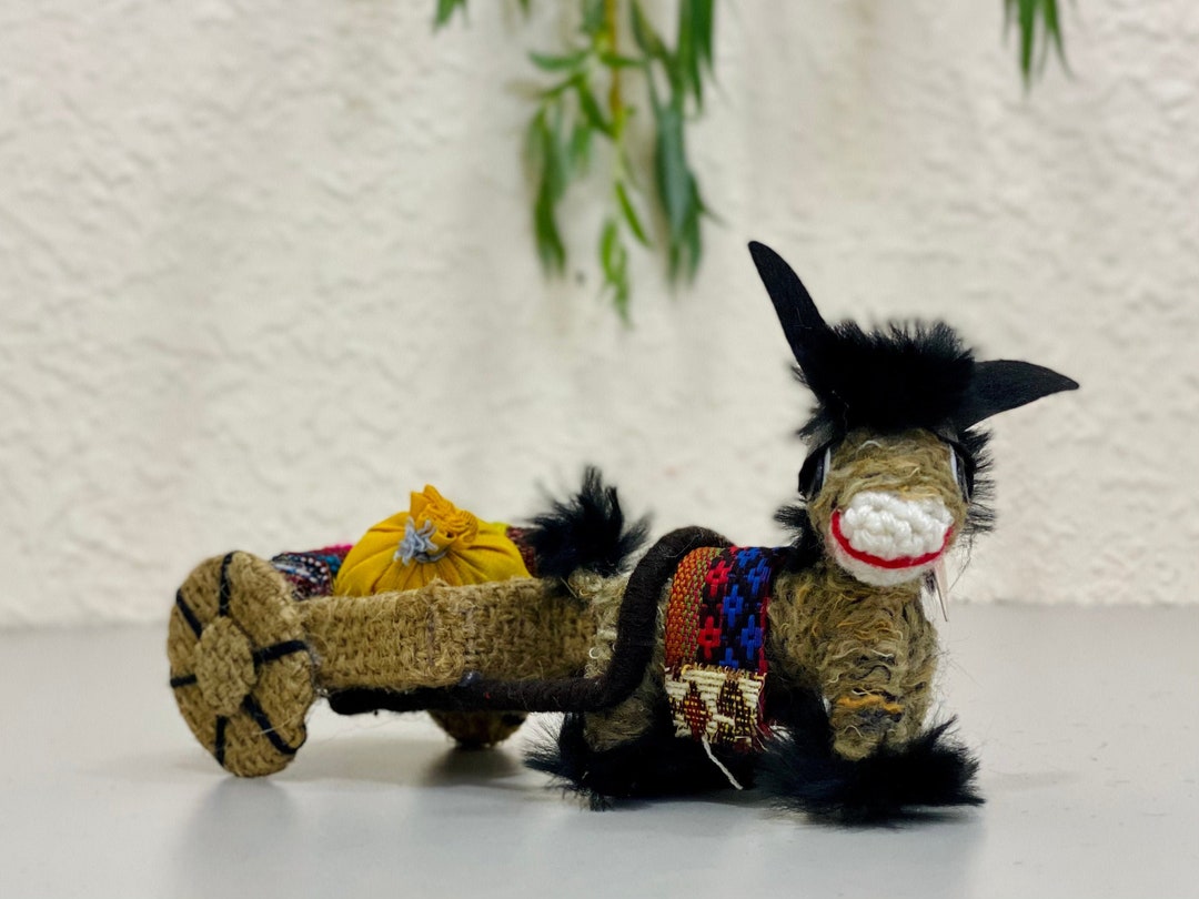 Donkey With a Cart, Home Decor, Housewarming Gift, Handmade Toy, Home ...