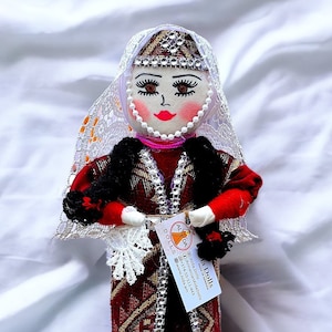 Armenian Goddess Astghik Doll in Traditional Red Costume With Wedding ...