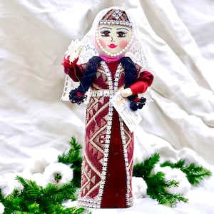 Armenian Goddess Astghik Doll in Traditional Red Costume With Wedding ...