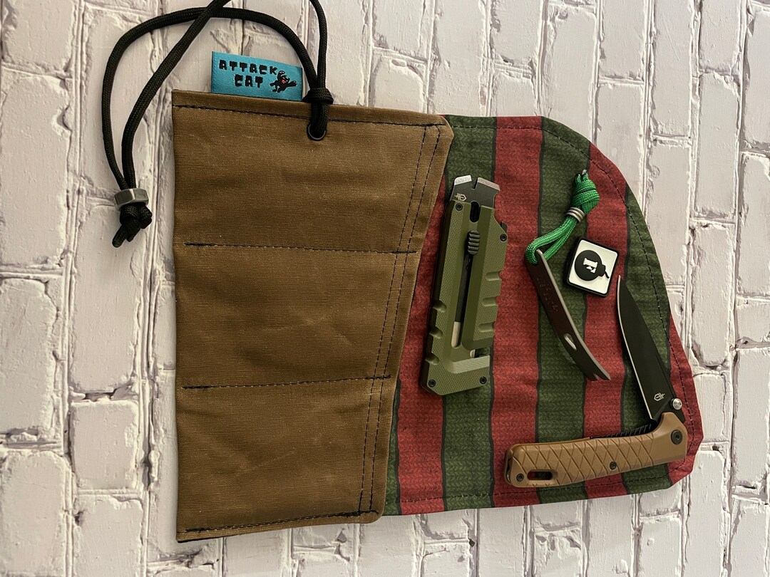 EDC Tool Roll Waxed Canvas Tool Pouch Every Day Carry Gear - Etsy