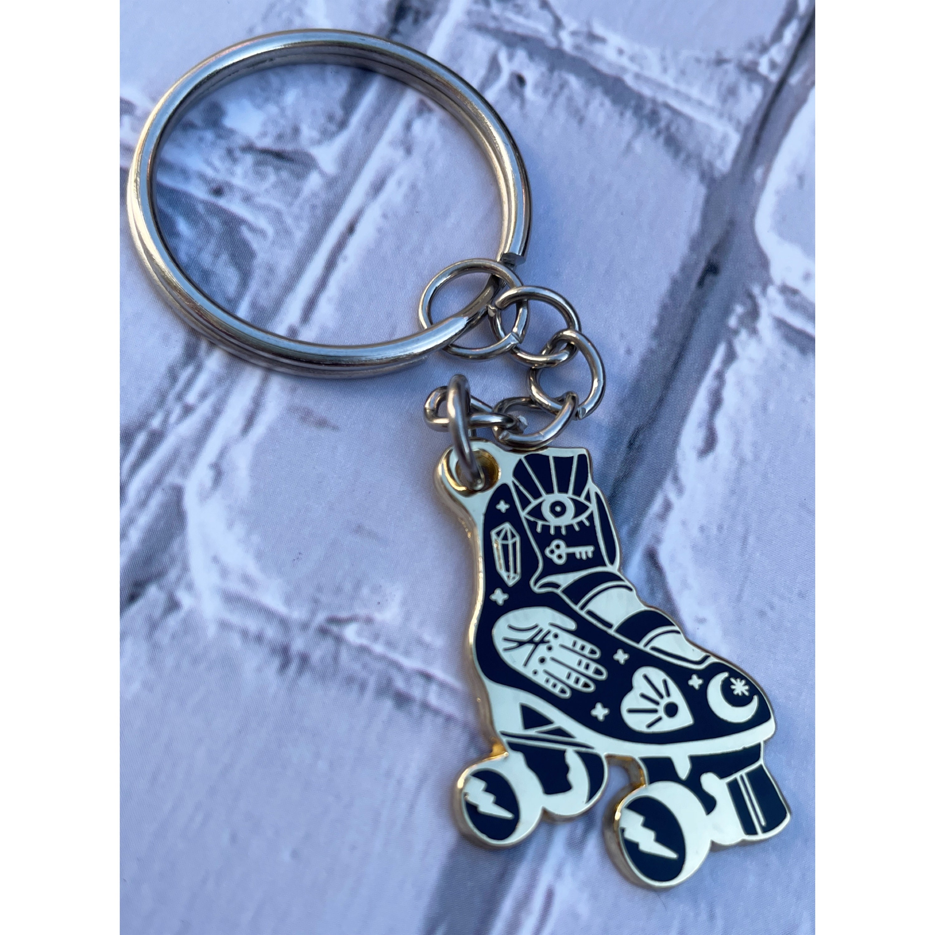 Roller Skate Key Chain Colors: Black Witch Teal Pink Lime | Etsy
