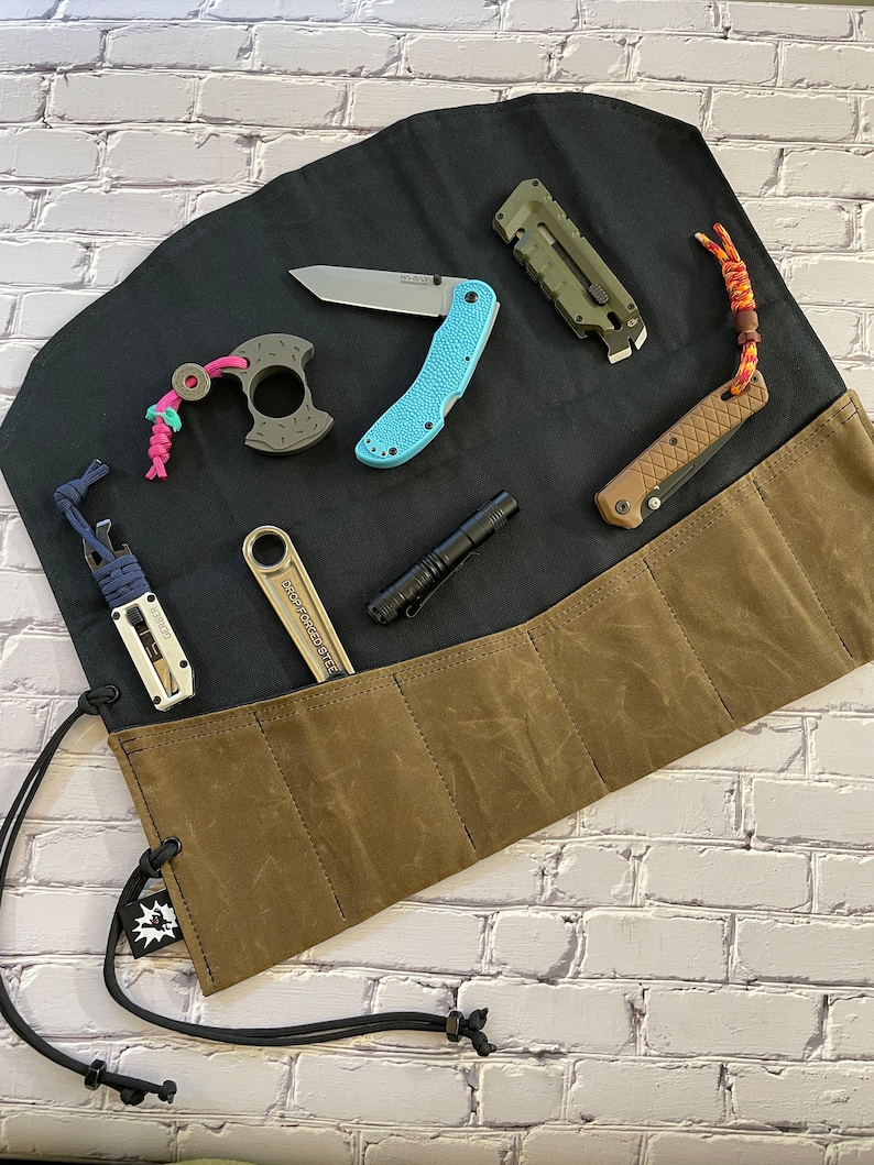EDC Tool Roll | Waxed Canvas Pouch | Every Day Carry Gear Bag | Edc ...