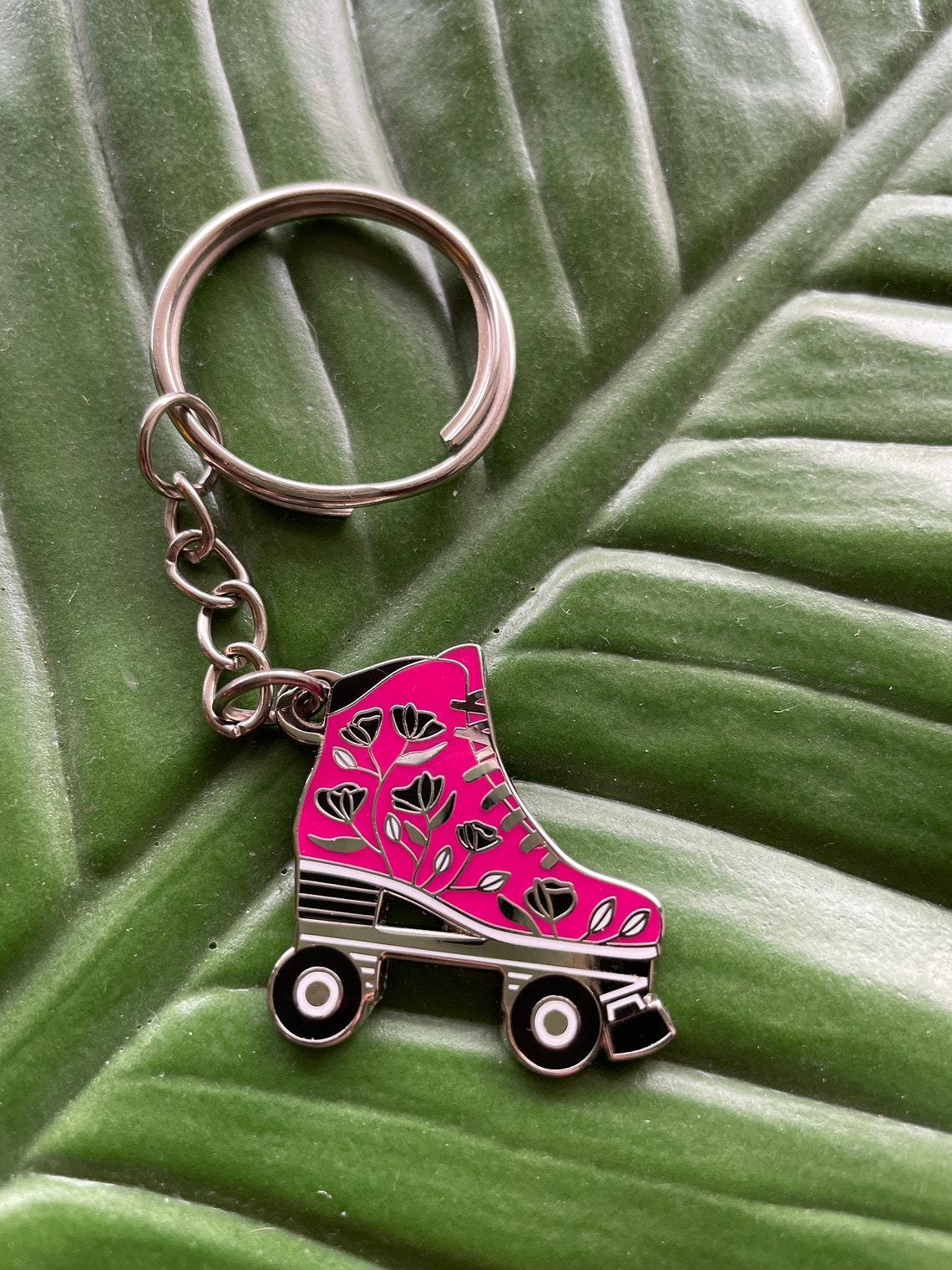 Roller Skate Key Chain Colors: Black Witch Teal Pink Lime | Etsy