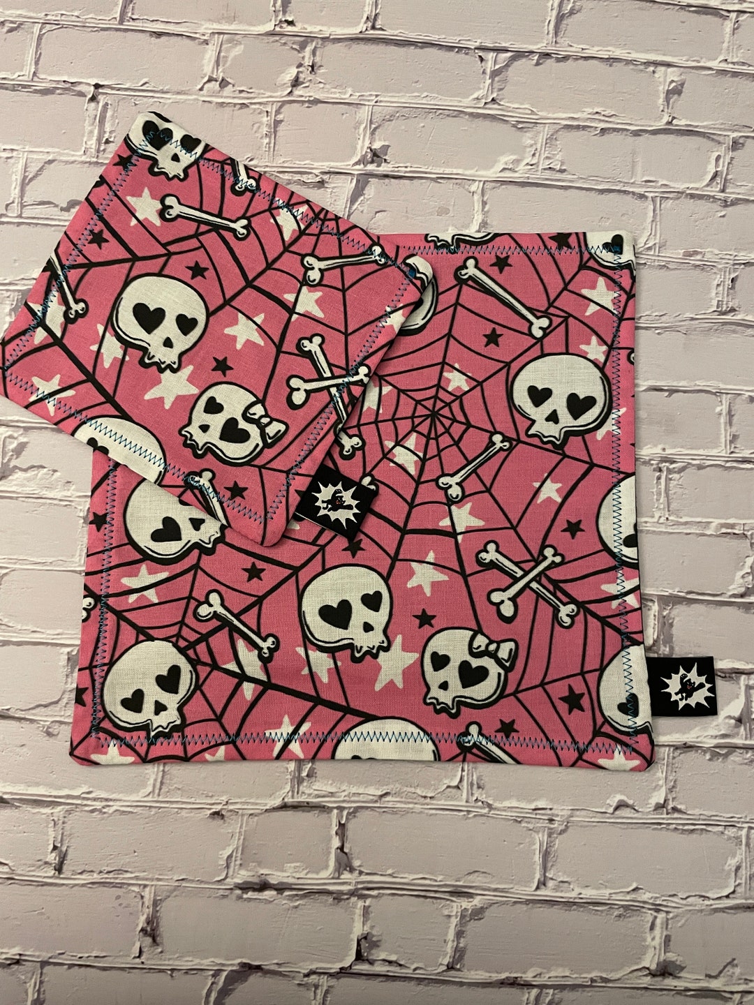 Pink Spooky Spider EDC Hank Microfiber or Flannel Backing. Add Paracord ...