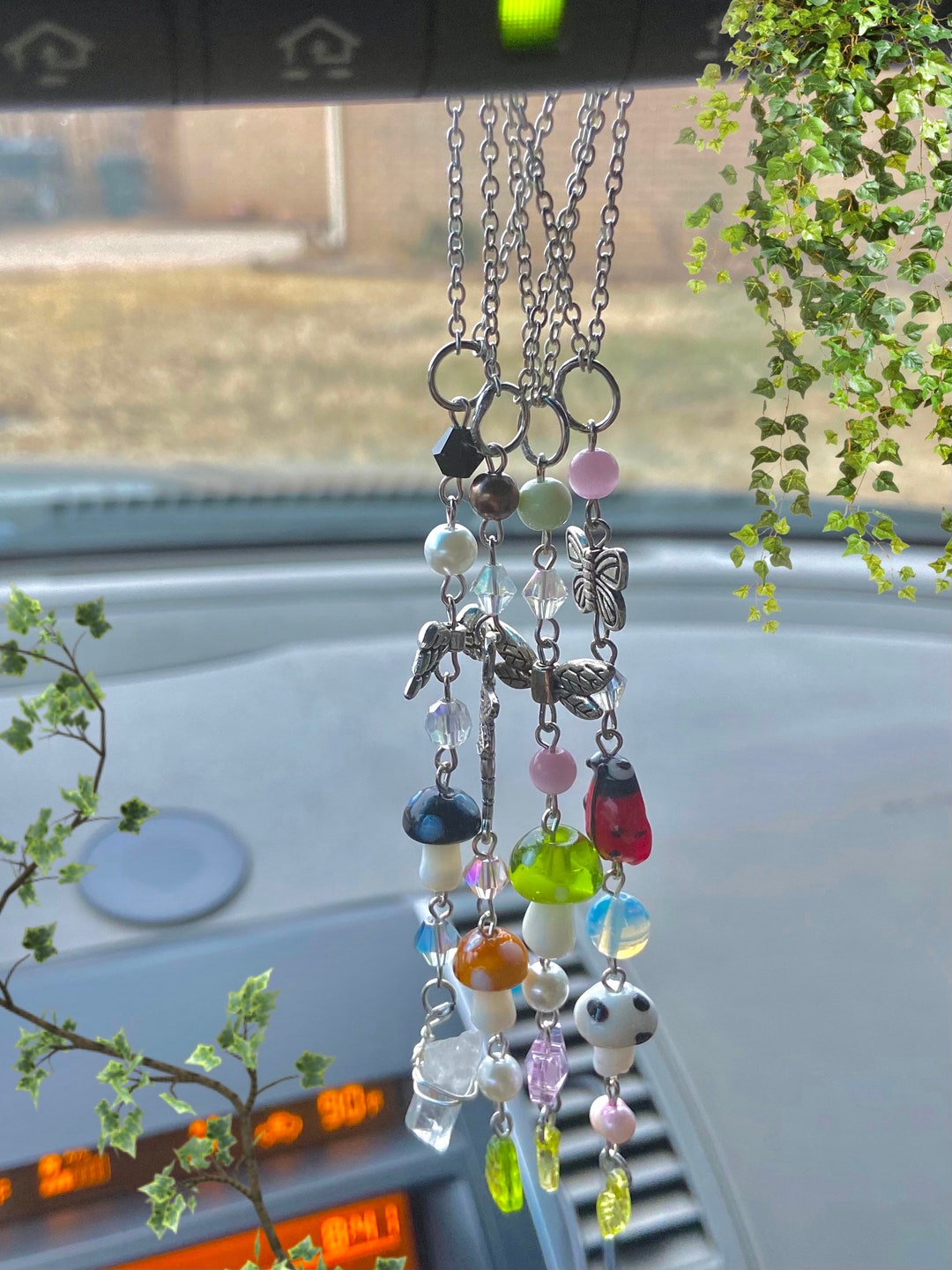 Car Charm | Beaded Car Accessorie | Cute Hippie Car Decor - Etsy