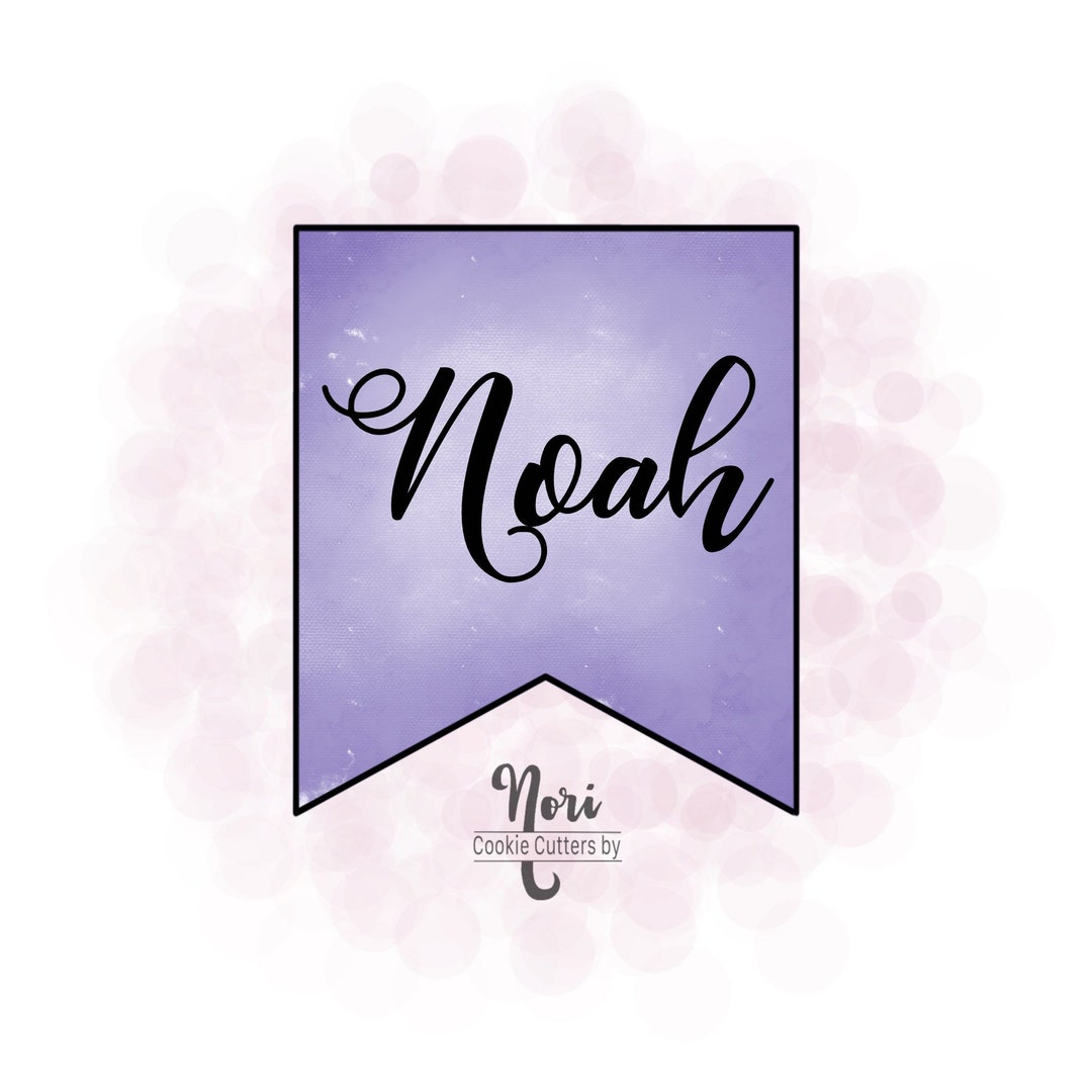 Noah Banner Plaque Cookie Cutter Cookie Cutters by Nori CN0445 - Etsy