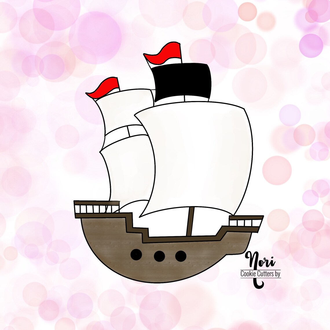 Pirate Ship Cookie Cutter Cookie Cutters by Nori CN0046 | Etsy