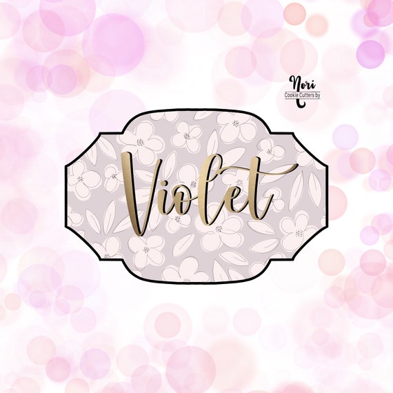 Violet Plaque Cookie Cutter Cookie Cutters by Nori CN0341 - Etsy