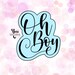 Oh Boy Lettered Plaque Cookie Cutter With Optional Stencil - Etsy