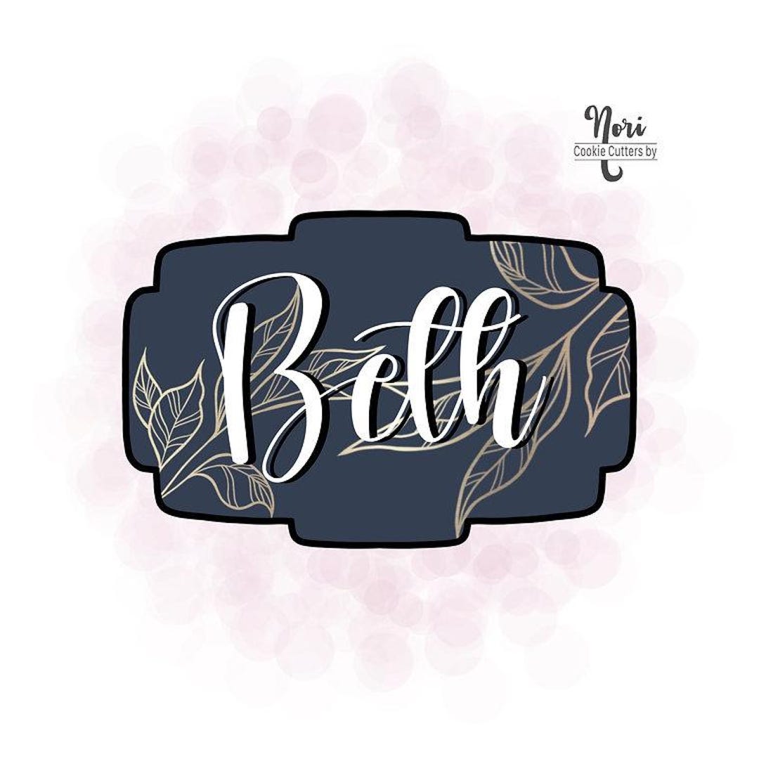 Beth Plaque Cookie Cutter - Cookie Cutters by Nori - CN0719 - Etsy