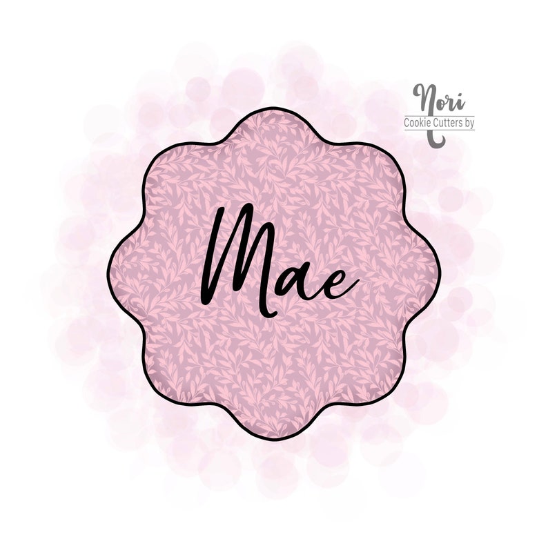 Mae Plaque Plaque Cookie Cutter Cookie Cutters by Nori CN0 - Etsy