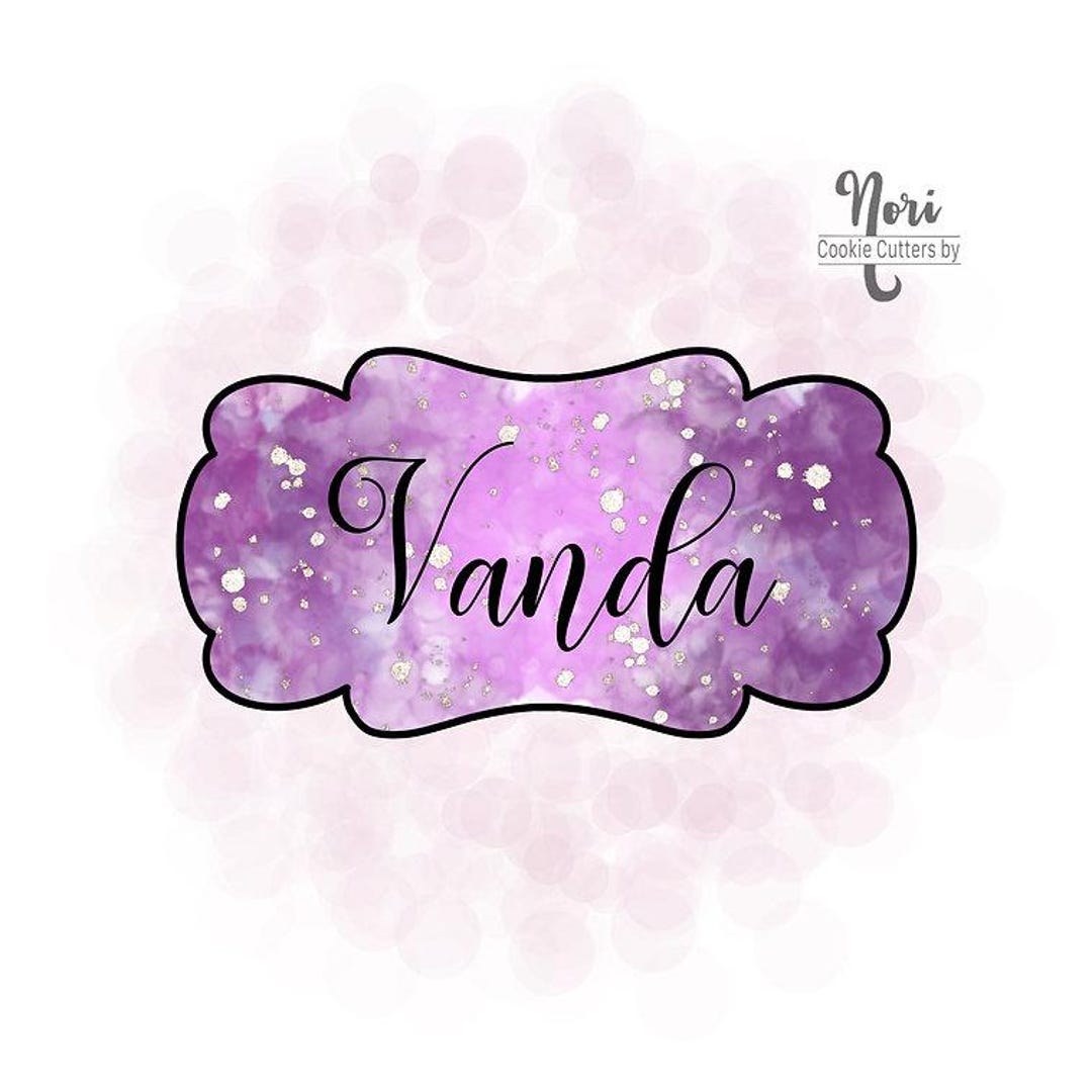 Vanda Plaque Cookie Cutter - Cookie Cutters by Nori - CN0940 - Etsy