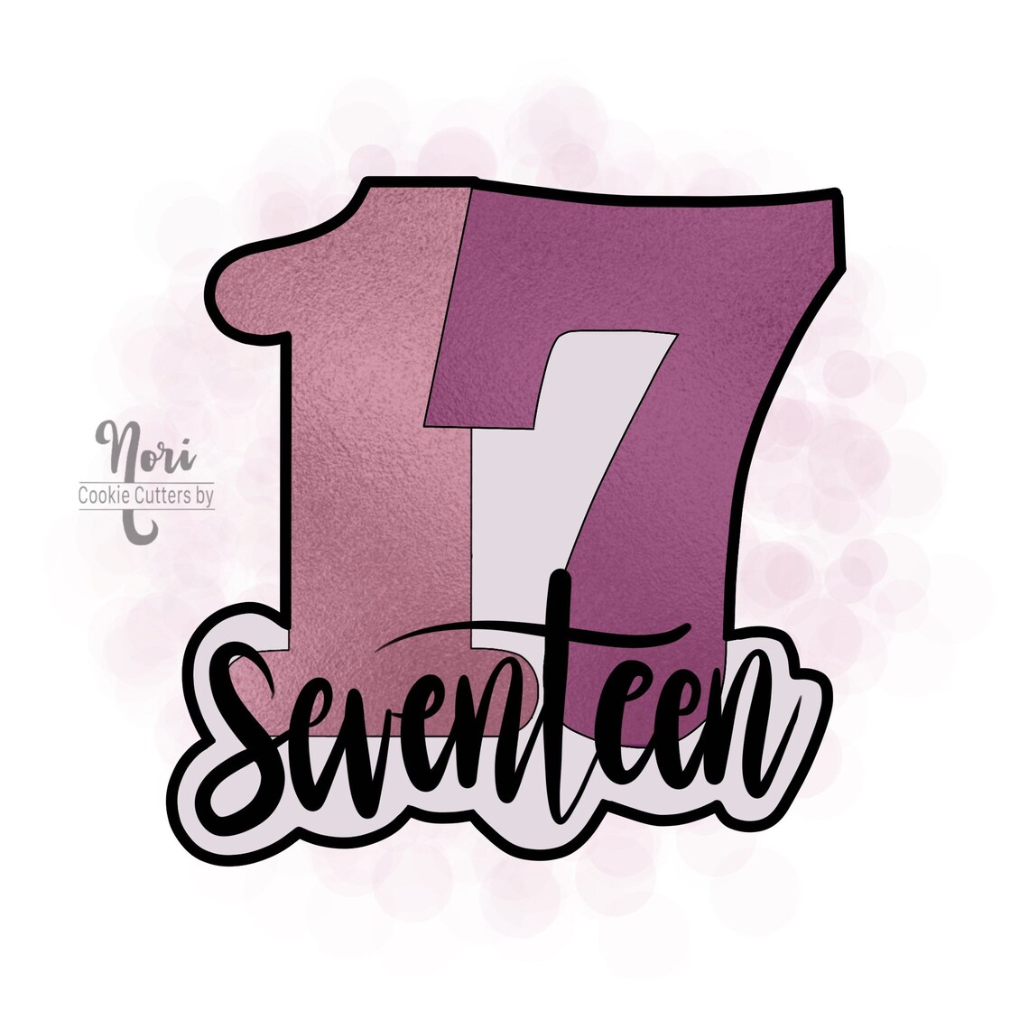 Number 17 Lettered Cookie Cutter Cookie Cutters by Nori - Etsy