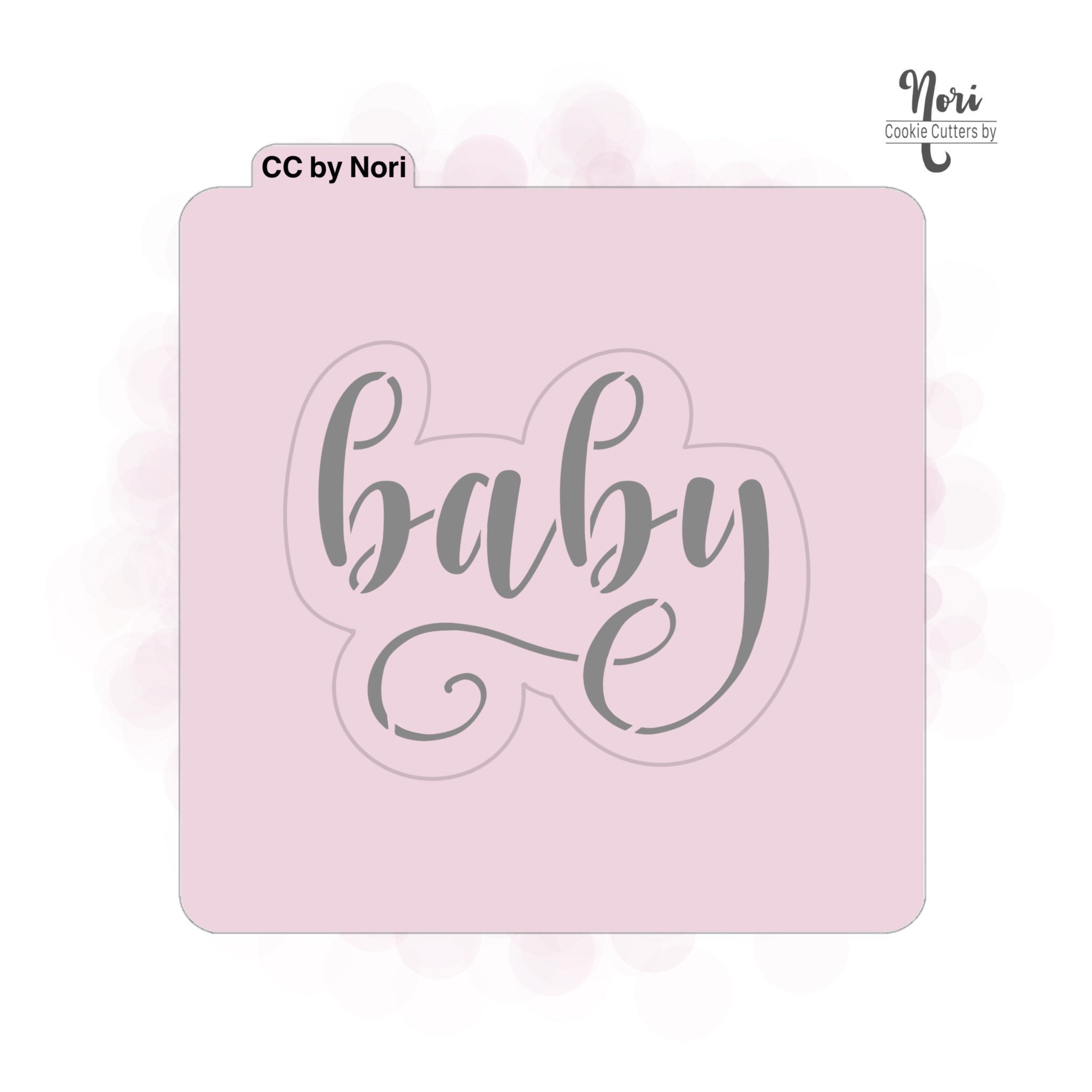 Baby Lettered Plaque Cookie Cutter - Cookie Cutters by Nori - CN0238 - Etsy