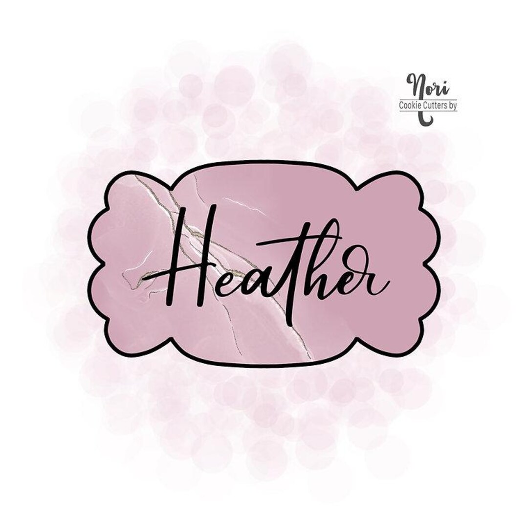 Heather Plaque Cookie Cutter - Cookie Cutters by Nori - CN0695 - Etsy