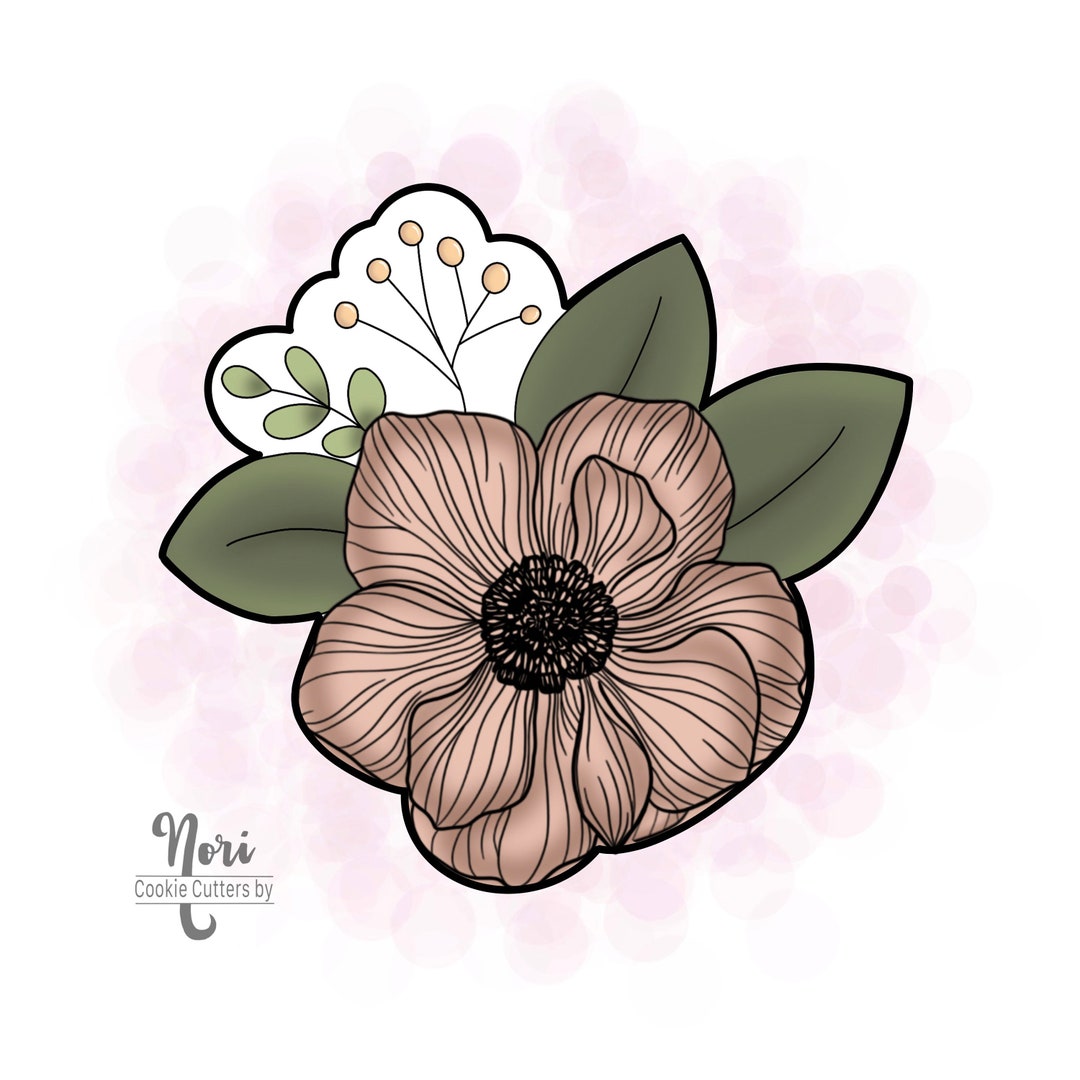 Floral 13 Cookie Cutter - Cookie Cutters by Nori - CN0956 - Etsy