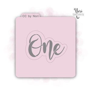 Floral Lettered One Cookie Cutter With Optional Stencil - Cookie ...
