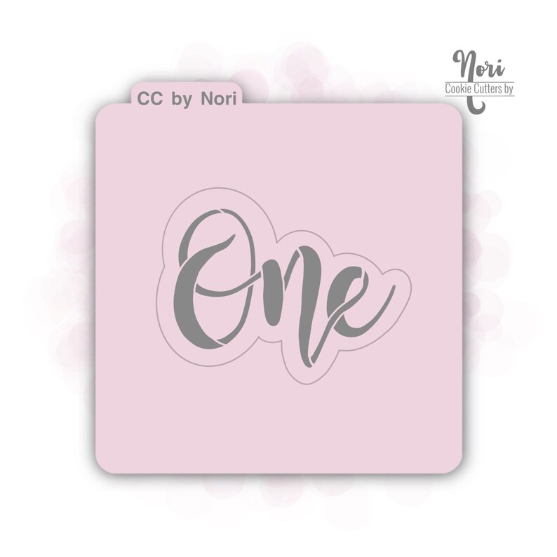 Floral Lettered One Cookie Cutter With Optional Stencil - Cookie ...
