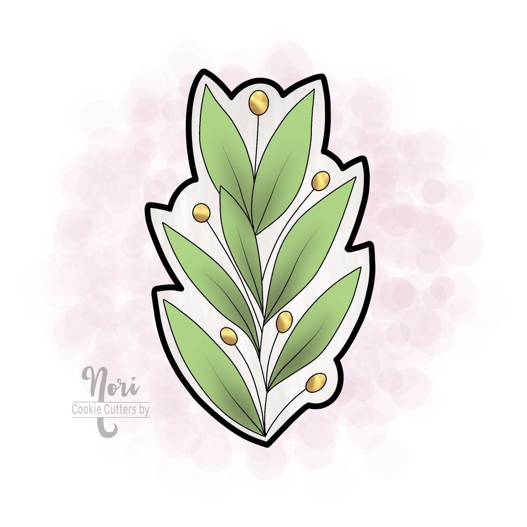 Floral Branch 17 Greenery Cookie Cutter - Cookie Cutters by Nori - CN0868 - Etsy