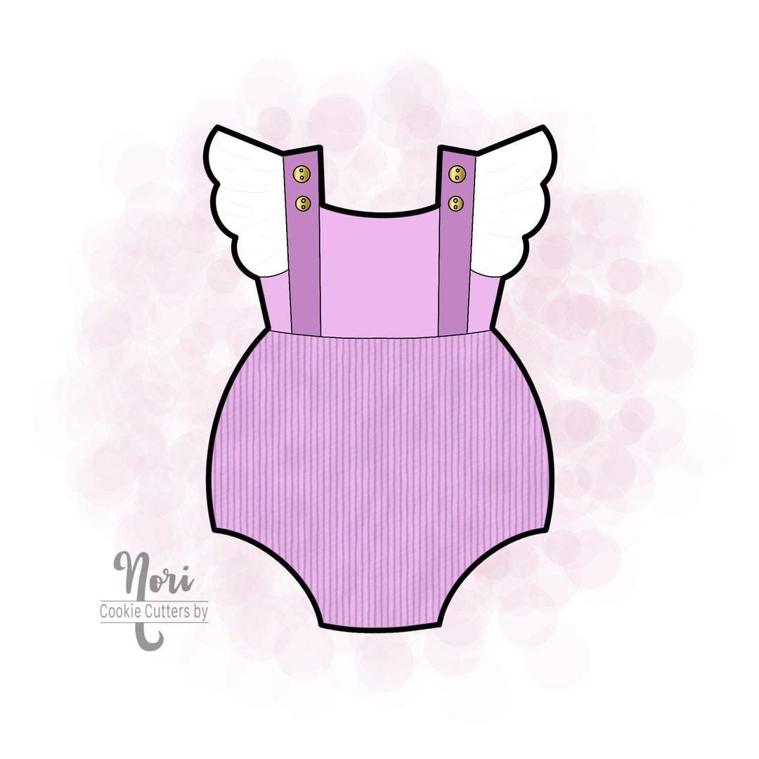 Baby Romper Ruffle Sleeve Onesie Cookie Cutter - Cookie Cutters by Nori ...