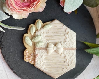 Floral Lettered One Cookie Cutter With Optional Stencil Cookie Cutters ...