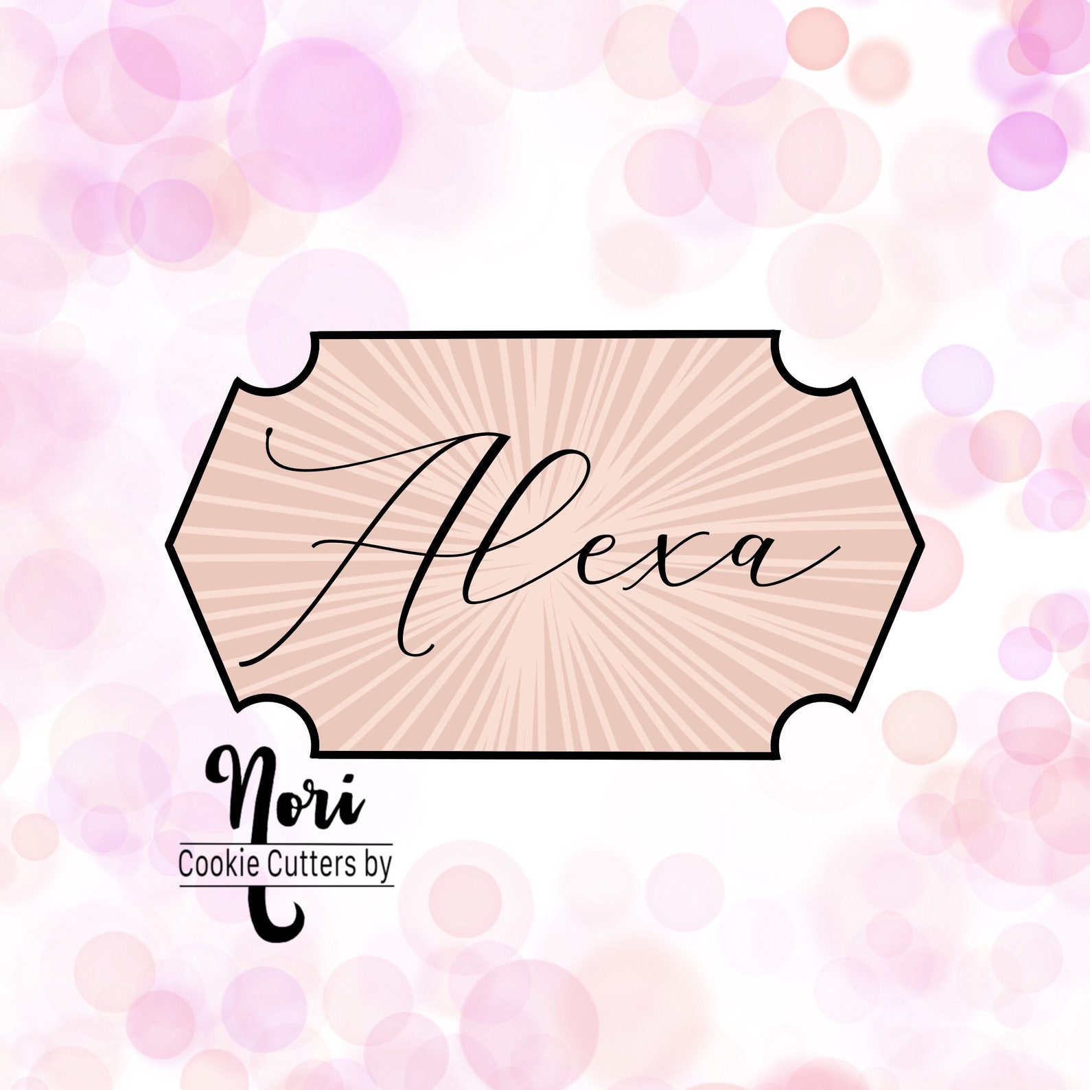 Alexa Plaque Cookie Cutter Cookie Cutters by Nori CN0296 | Etsy