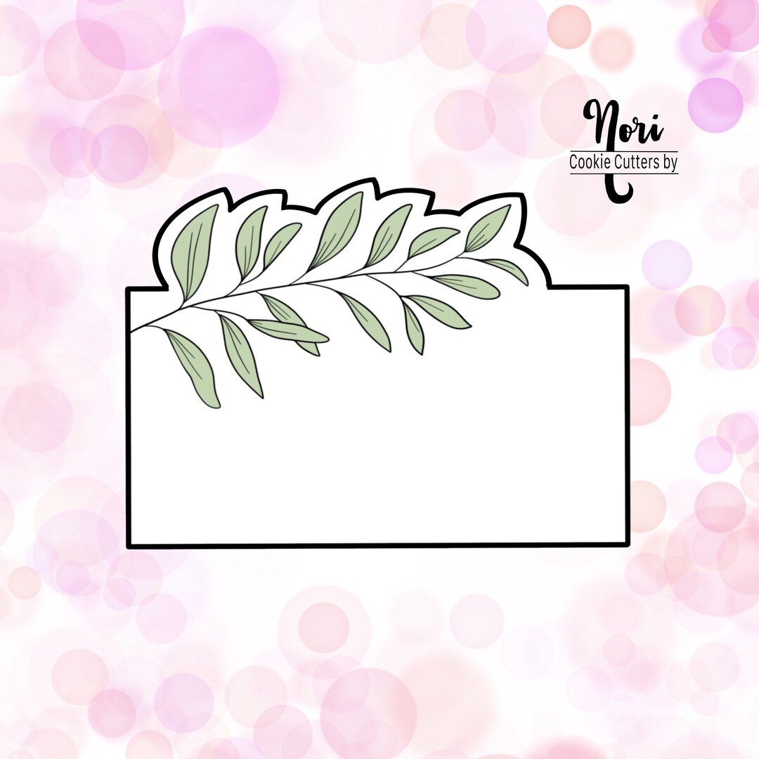 Floral Rectangle Plaque Cookie Cutter Cookie Cutters by Nori - Etsy