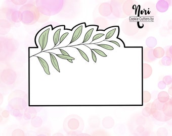 Floral Rectangle Plaque Cookie Cutter Cookie Cutters by Nori - Etsy