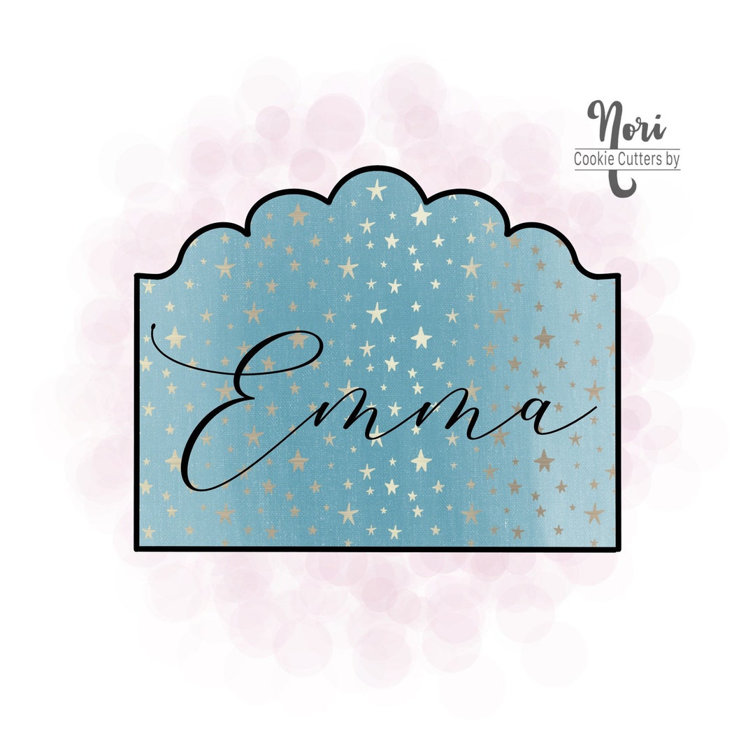 Emma Plaque Cookie Cutter - Cookie Cutters by Nori - CN0301 - Etsy