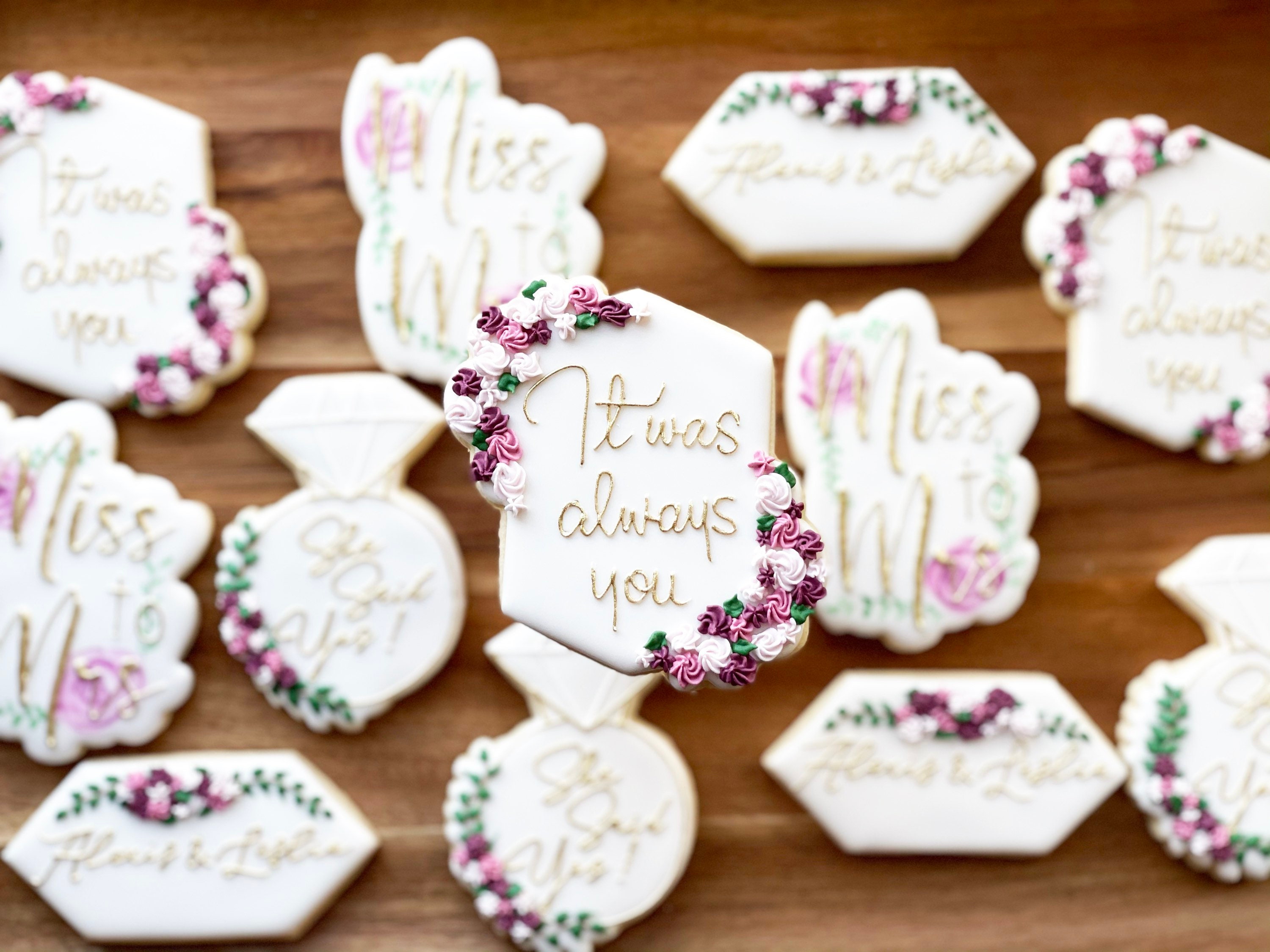 Ariana Floral Elongated Hexagon Plaque Cookie Cutter - Cookie Cutters ...