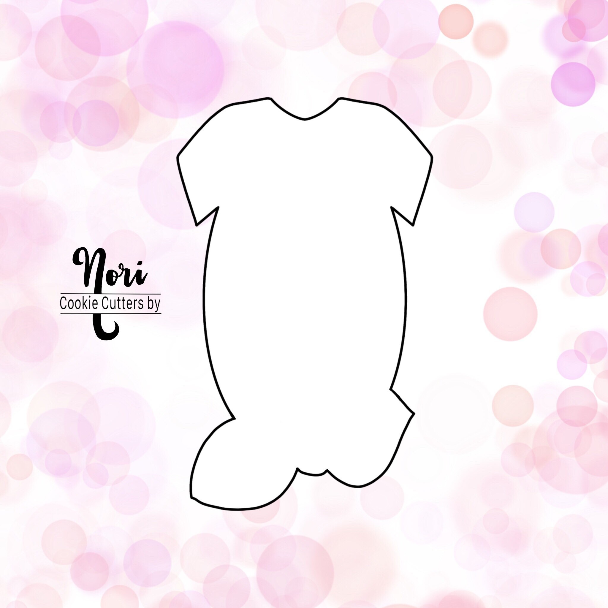 Baby Knotted Sleeper Romper Onesie Cookie Cutter Cookie - Etsy