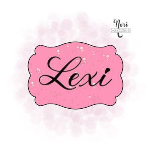Lexi Plaque Cookie Cutter - Cookie Cutters by Nori - CN0246 - Etsy
