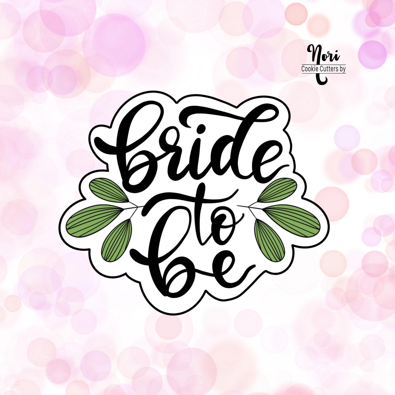 Floral Bride to Be Lettered Wedding Cookie Cutter Cookie | Etsy