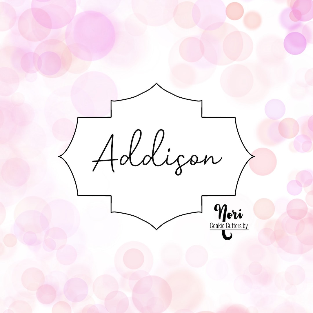 Addison Plaque Cookie Cutter - Cookie Cutters by Nori - CN0142 - Etsy