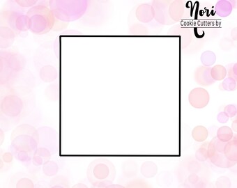 Floral Square Plaque Cookie Cutter Cookie Cutters by Nori - Etsy