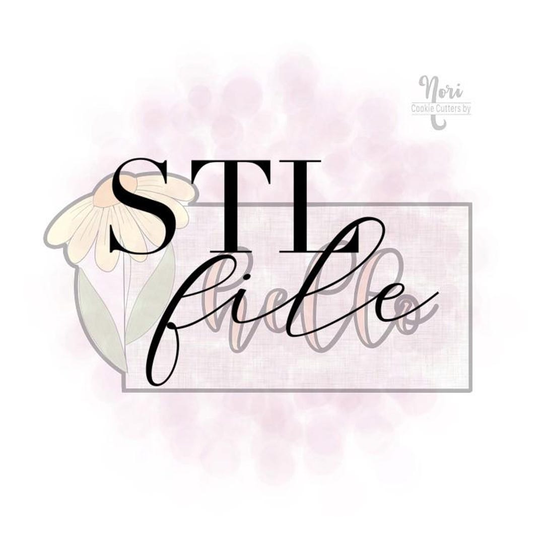 STL File - CN0668 - Daisy Rectangle Plaque 1 - 4.5 Inch - Etsy