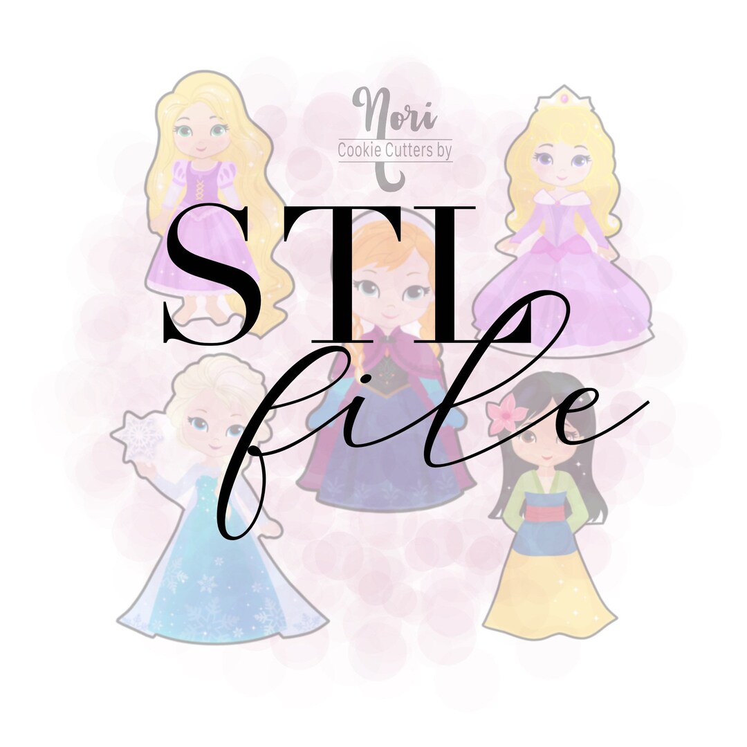 STL File - Princesses Set B - 4.5 Inch - Etsy